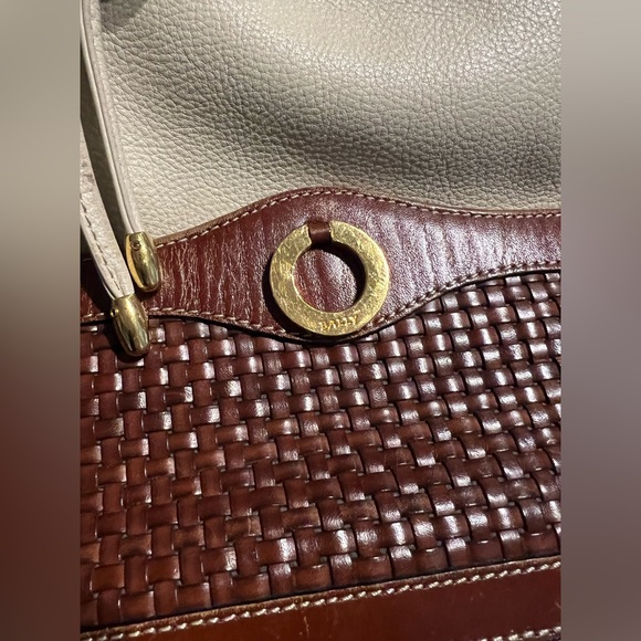Bally | Bags | Bally Bucket Leather Crossbody Bag Woven Bottom ...
